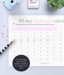 FREE Printable 90 Day Challenge Calendar PDF
