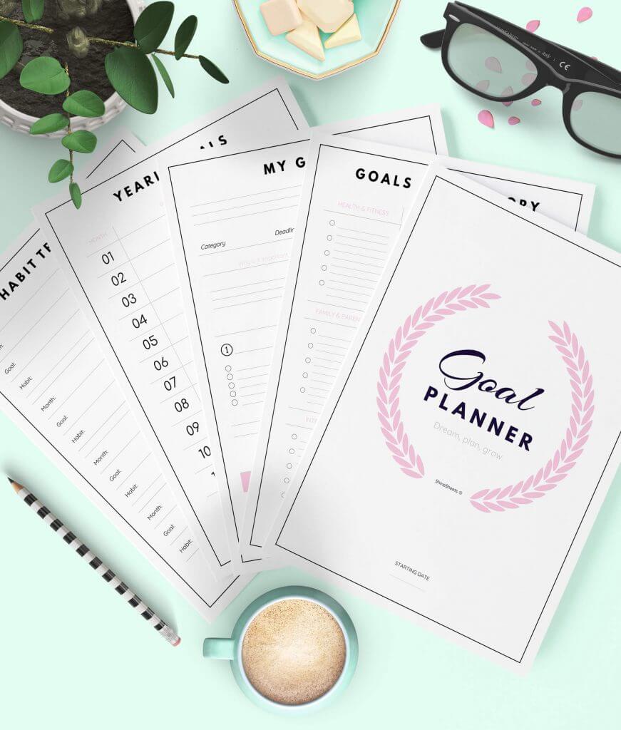 FREE Printable Monthly Goal Planner To Help You Plan & Track Your Goals ...