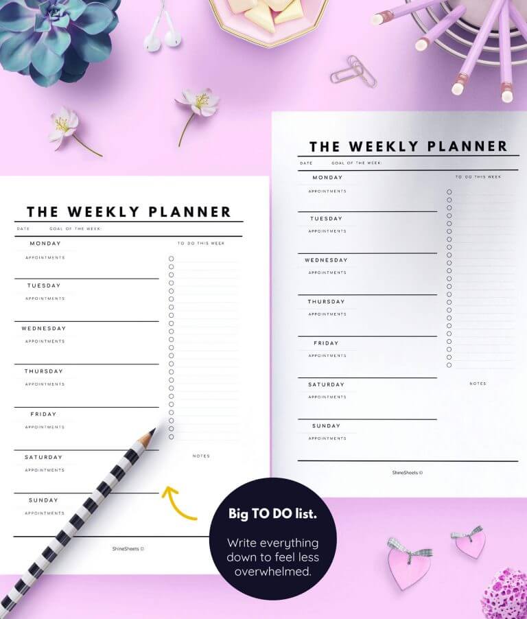 FREE Complete, Printable Planner Bundle For a Minimalist Soul ...