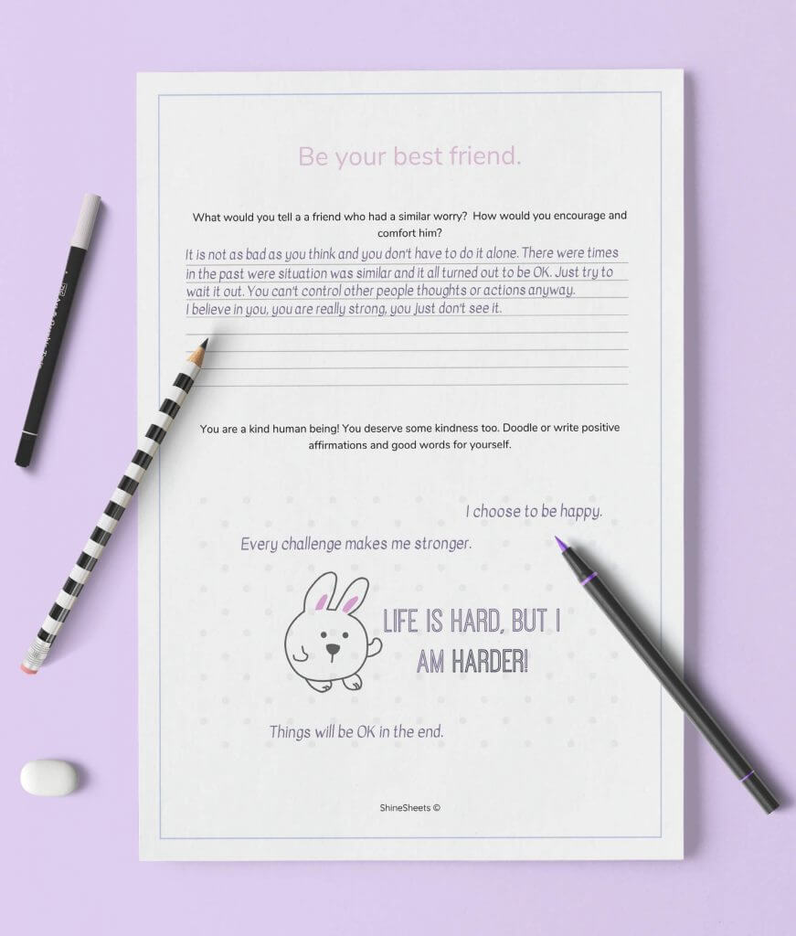 FREE Worry Workbook Printable | ShineSheets - Elevate Your Life