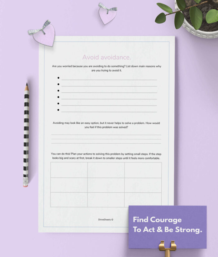 FREE Worry Workbook Printable | ShineSheets - Elevate Your Life