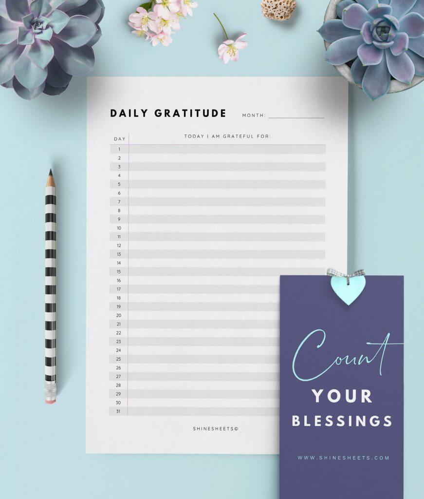 FREE Printable Gratitude Journal For Your “Thank You” Practice ...