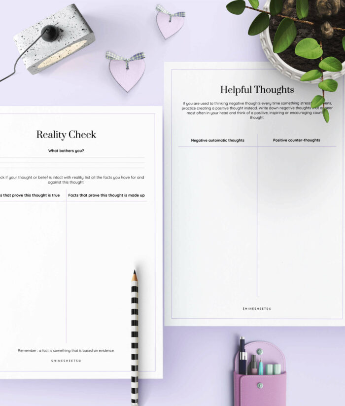 FREE Printable Thought Workbook For Less Anxiety And More Calm ...